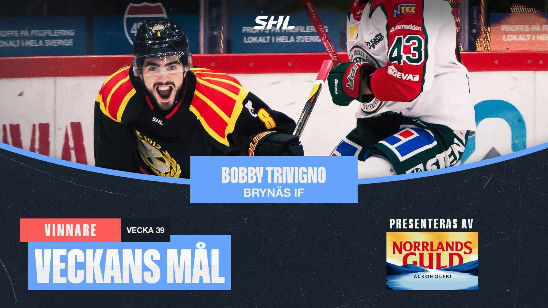 Vinnare av Veckans mål vecka 39 - Bobby Trivigno, Brynäs | SHL