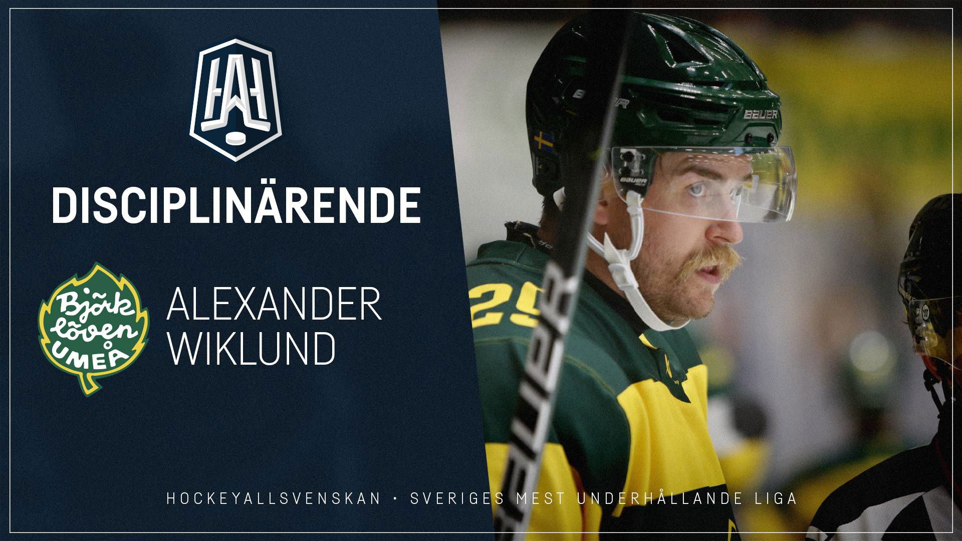 Beslut: Alexander Wiklund stängs av tre matcher | Hockeyallsvenskan