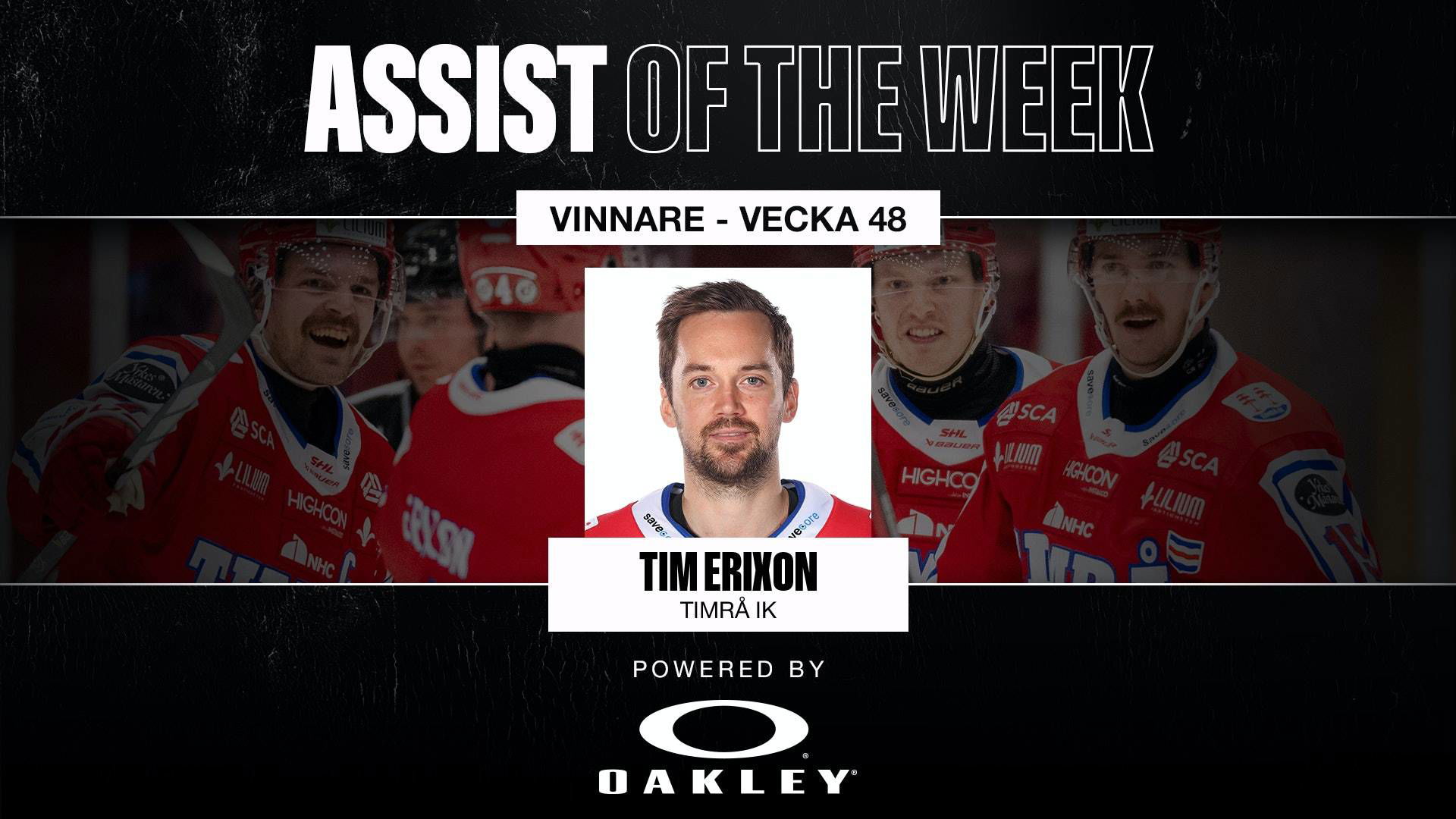Vinnare av Assist of the week 48 - Tim Erixon, Timrå | SHL