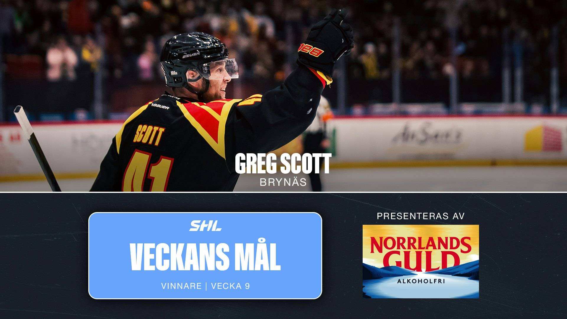 Veckans mål vecka 9 - Greg Scott, Brynäs | SHL