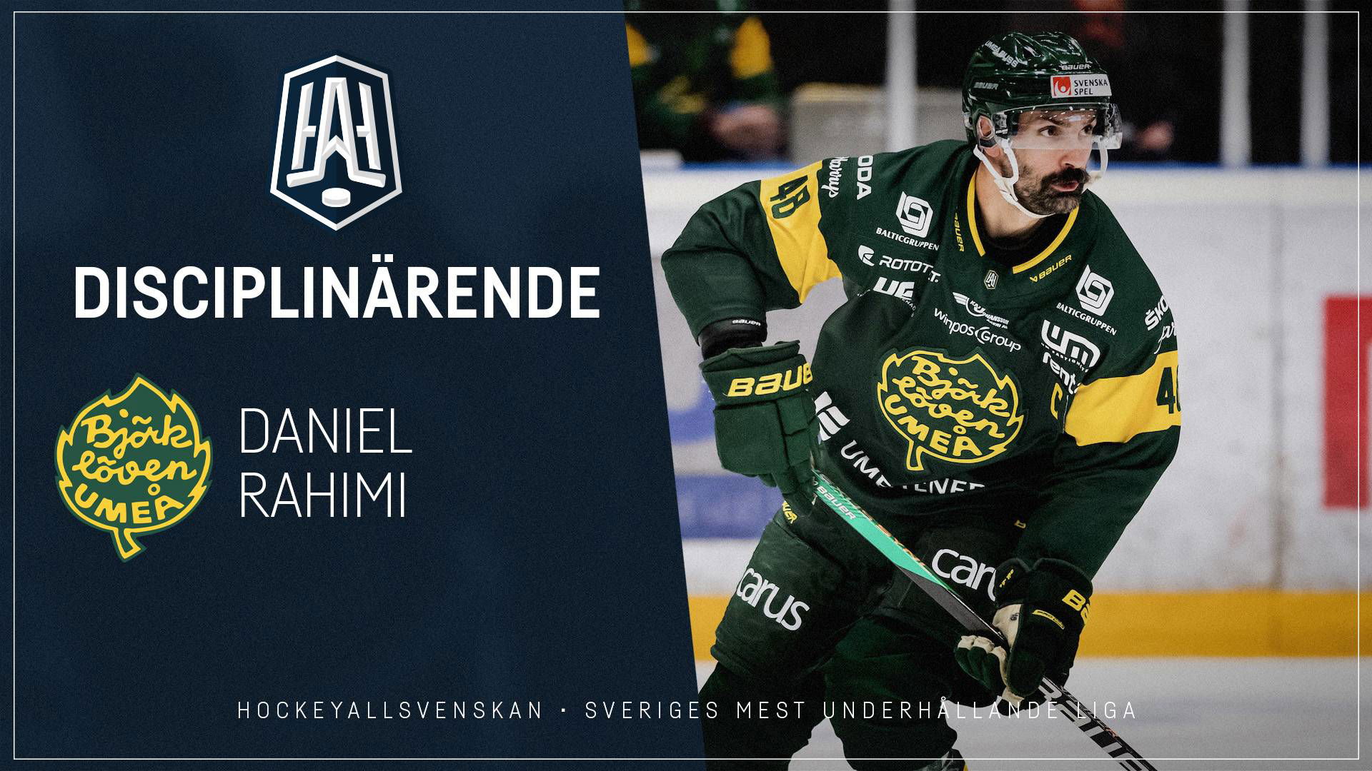 Beslut: Daniel Rahimi får böter | Hockeyallsvenskan