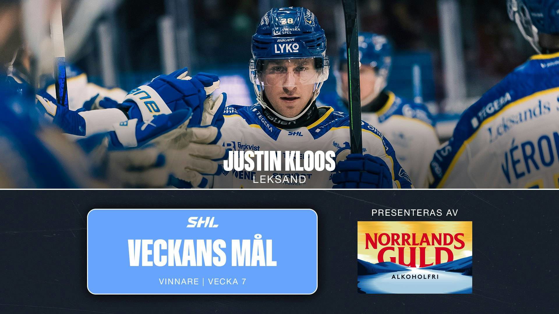 Veckans mål vecka 7 - Justin Kloos, Leksand | SHL