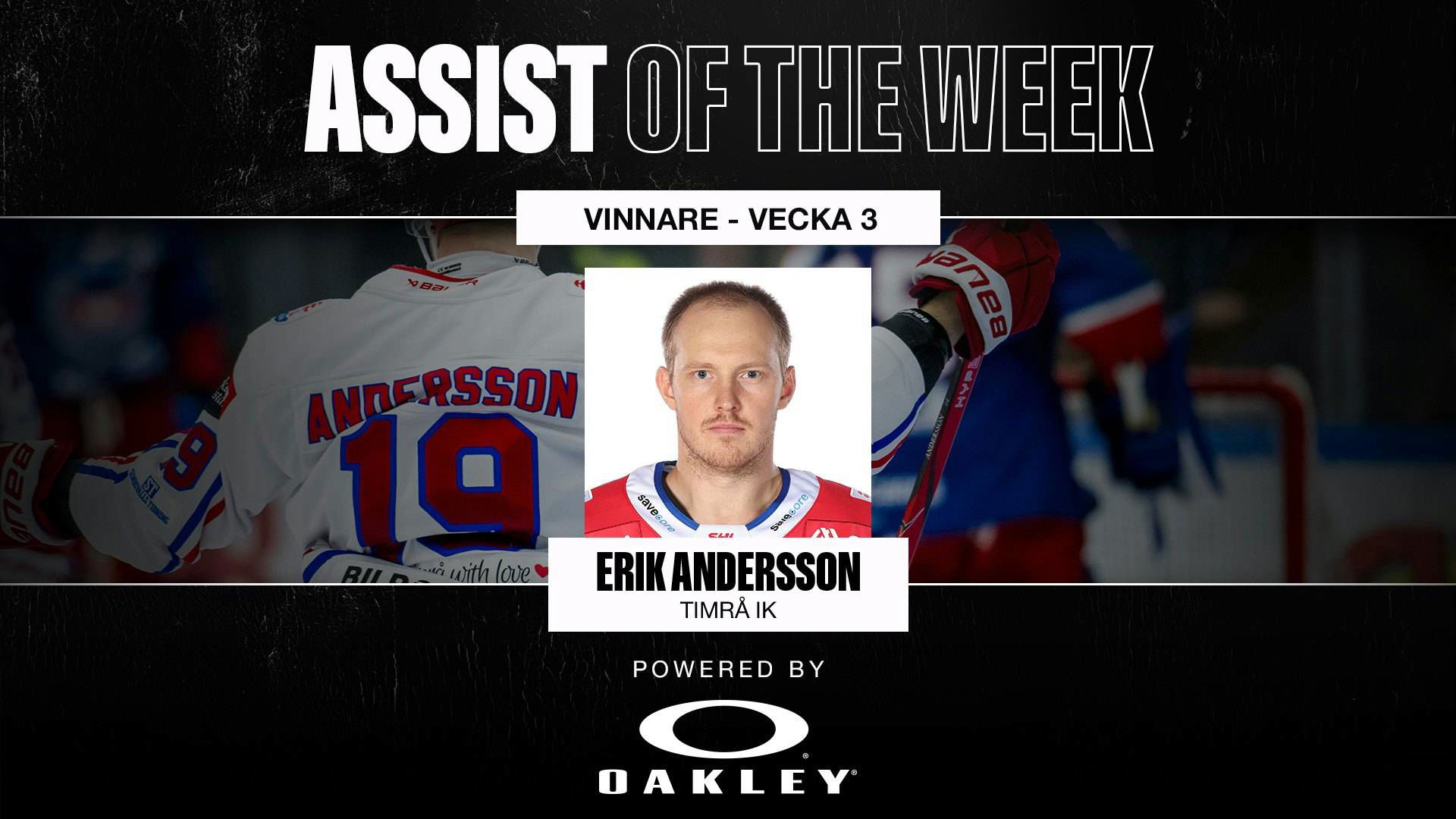 Vinnare av Assist of the week vecka 3 - Erik Andersson, Timrå | SHL