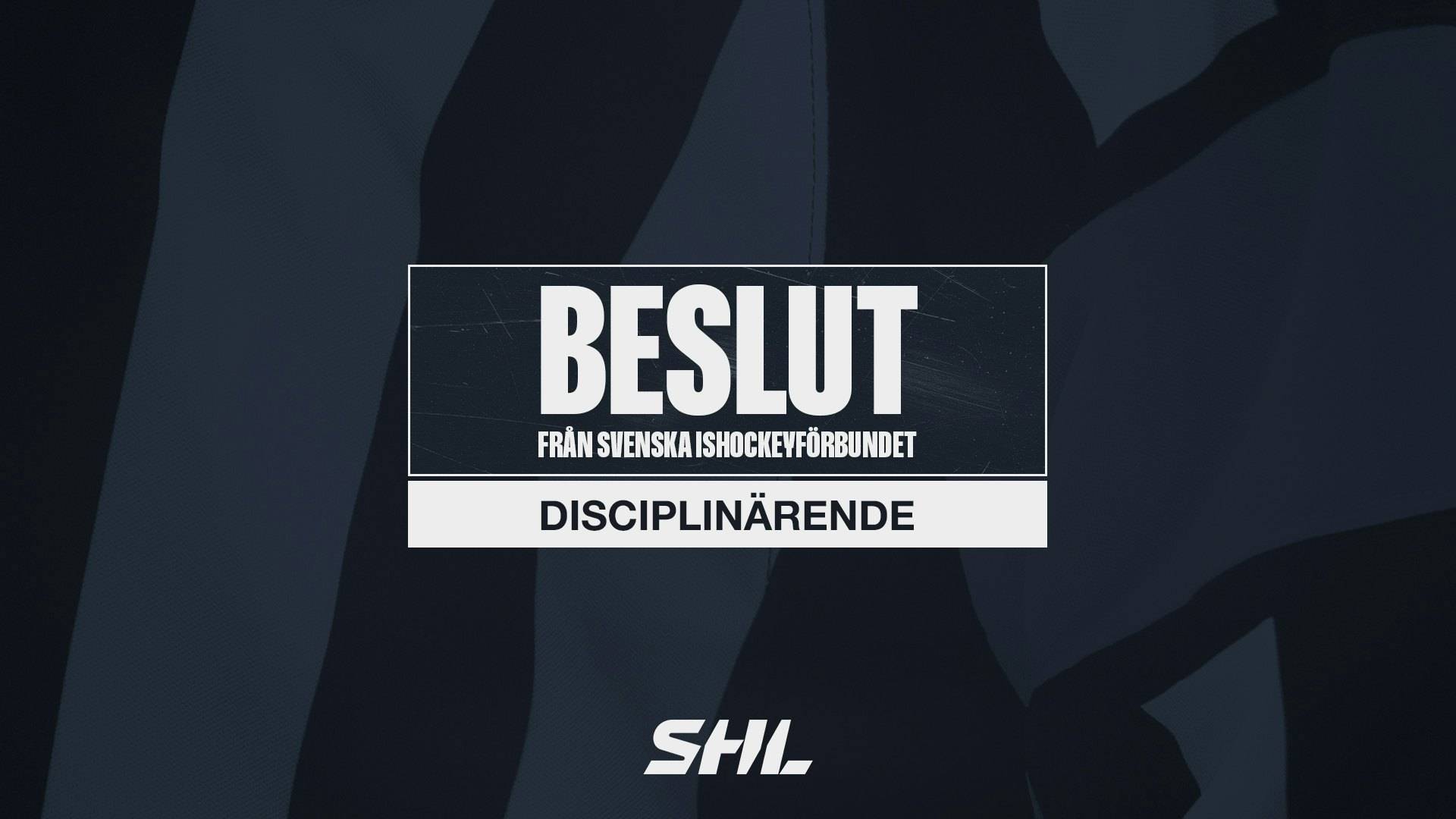 Beslut från Svenska Ishockeyförbundets Disciplinnämnd – Hugo Blixt | SHL